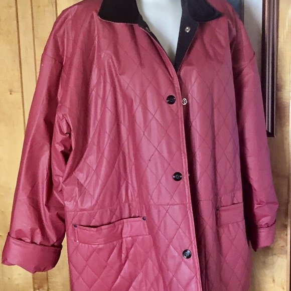 totes | Jackets & Coats | Totes Raincoat Jacket Red Quilted Insulated ...